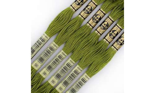 Нитки для вишивання - Муліне DMC 580 оптом | ТМ КОЛЬОРОВА