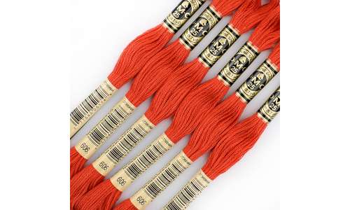 Нитки для вишивання - Муліне DMC 606 оптом | ТМ КОЛЬОРОВА
