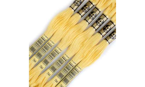 Нитки для вишивання - Муліне DMC 744 оптом | ТМ КОЛЬОРОВА