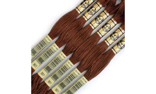 Нитки для вишивання - Муліне DMC 801 оптом | ТМ КОЛЬОРОВА