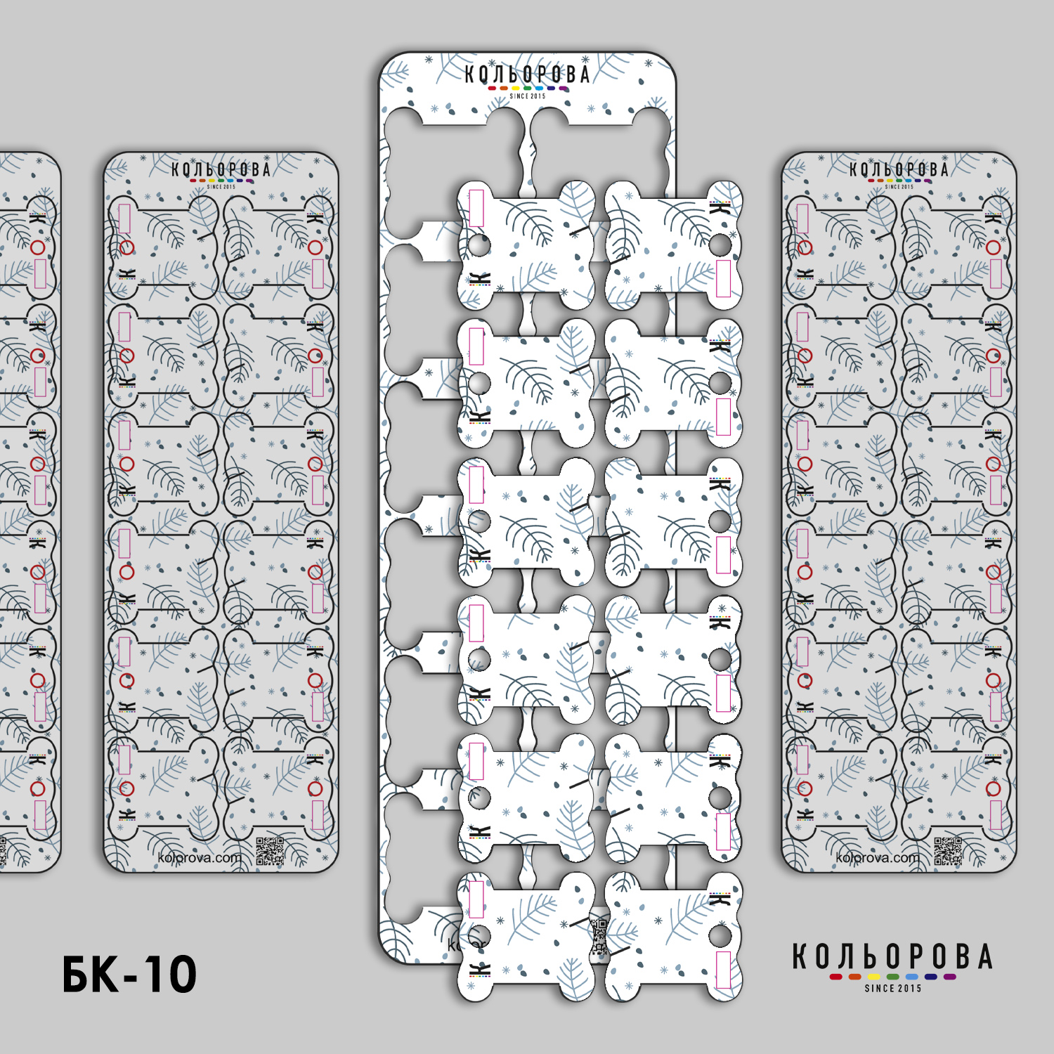 Buy cardboard bobbins for muline BK-10 (Winter pattern 1) | TM Kolorova