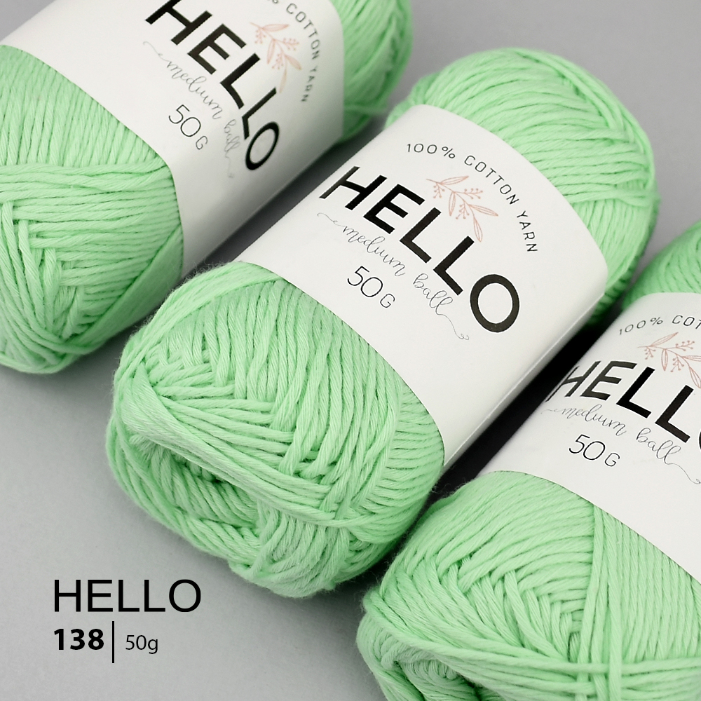 Buy HELLO Cotton Yarn 138 (50 grams)| Colorful TM