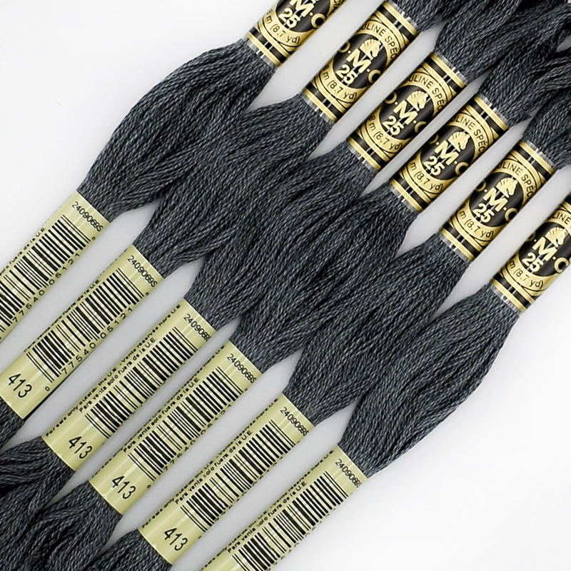 Нитки для вишивання - Муліне DMC 413 оптом | ТМ КОЛЬОРОВА