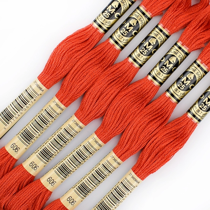 Нитки для вишивання - Муліне DMC 606 оптом | ТМ КОЛЬОРОВА