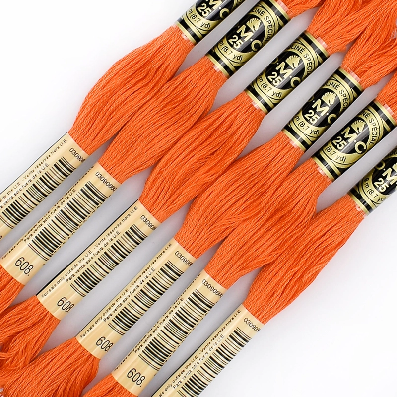 Нитки для вишивання - Муліне DMC 608 оптом | ТМ КОЛЬОРОВА
