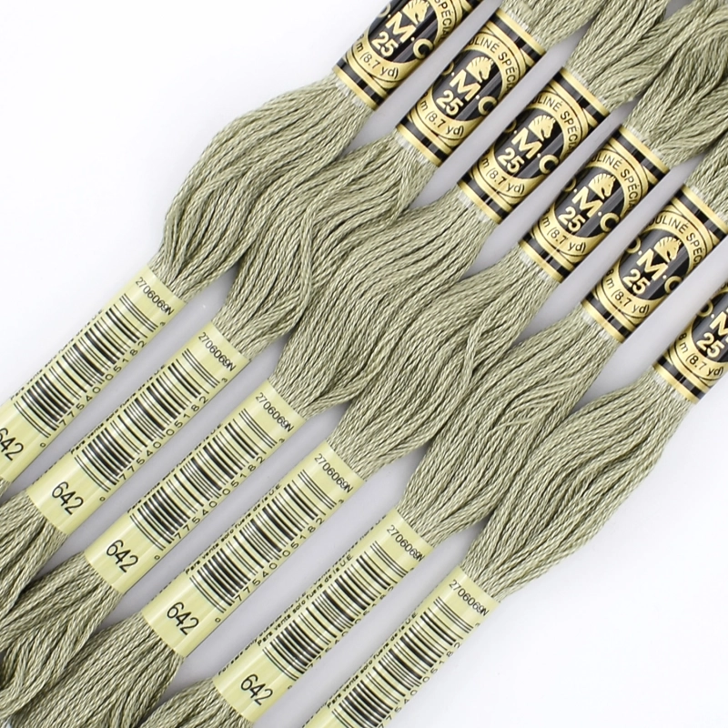 Нитки для вишивання - Муліне DMC 642 оптом | ТМ КОЛЬОРОВА