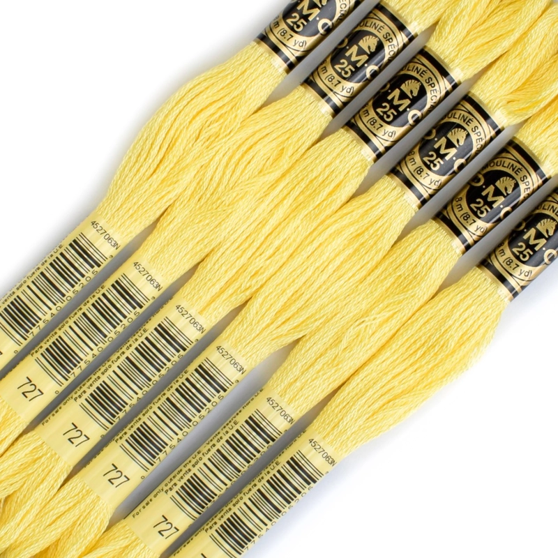 Нитки для вишивання - Муліне DMC 727 оптом | ТМ КОЛЬОРОВА