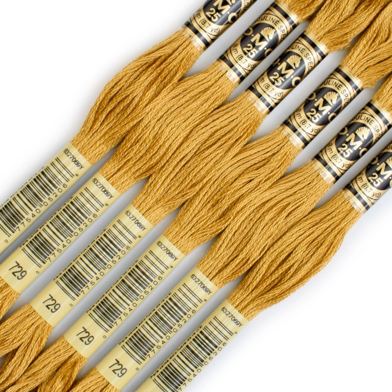 Нитки для вишивання - Муліне DMC 729 оптом | ТМ КОЛЬОРОВА