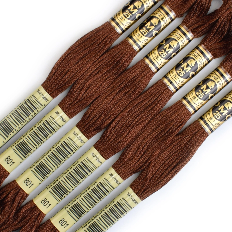 Нитки для вишивання - Муліне DMC 801 оптом | ТМ КОЛЬОРОВА