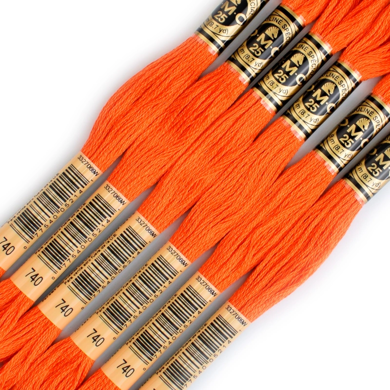 Нитки для вишивання - Муліне DMC 740 оптом | ТМ КОЛЬОРОВА