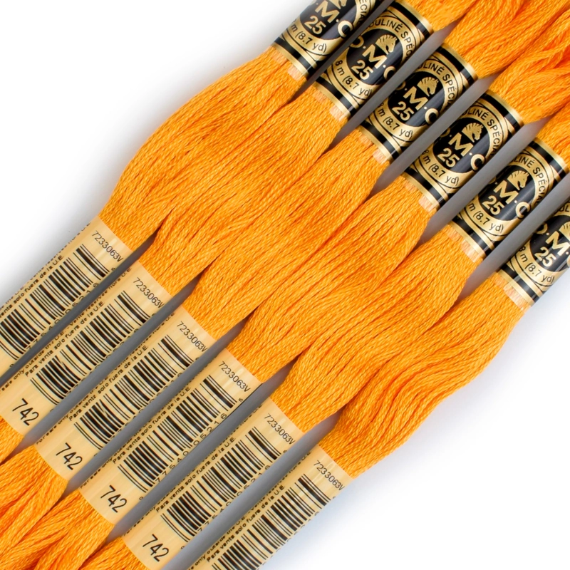 Нитки для вишивання - Муліне DMC 742 оптом | ТМ КОЛЬОРОВА
