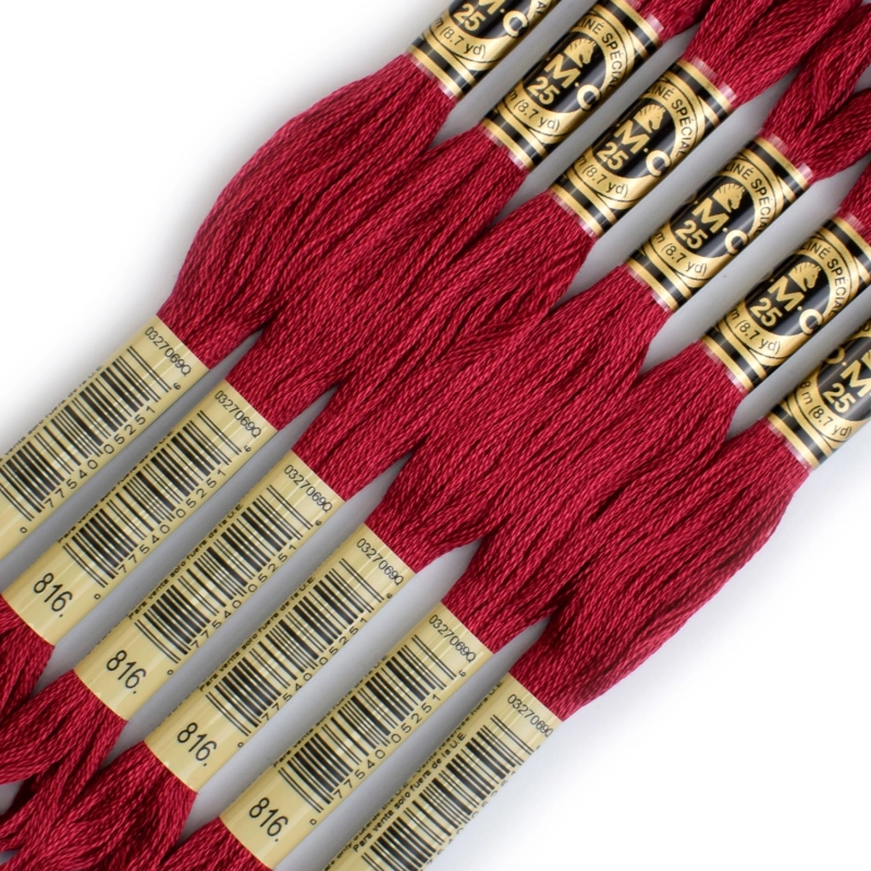 Нитки для вишивання - Муліне DMC 816 оптом | ТМ КОЛЬОРОВА