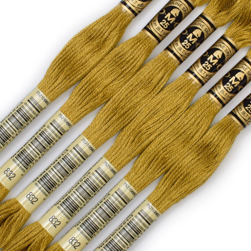 Нитки для вишивання - Муліне DMC 832 оптом | ТМ КОЛЬОРОВА