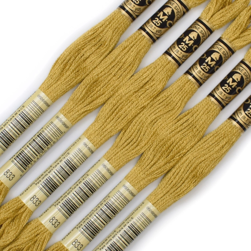 Нитки для вишивання - Муліне DMC 833 оптом | ТМ КОЛЬОРОВА